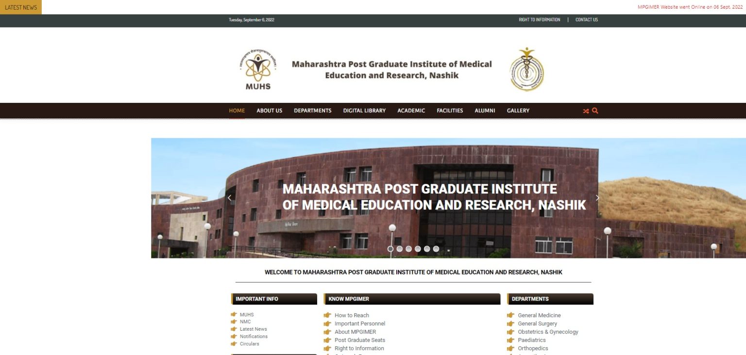 About Institute - Maharashtra Post Graduate Institute of Medical ...